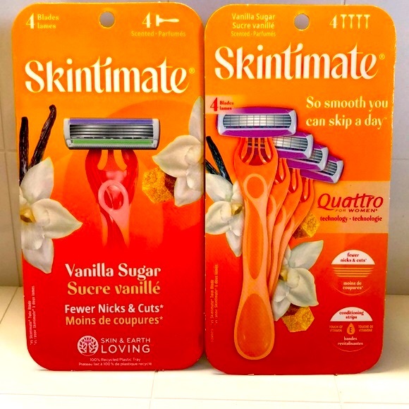 Schick | Bath & Body | Schick Skintimate Vanilla Sugar 4 Pack ...